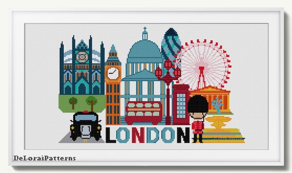 London Cross Stitch Pattern Digital Pdf Pattern Instant | Etsy