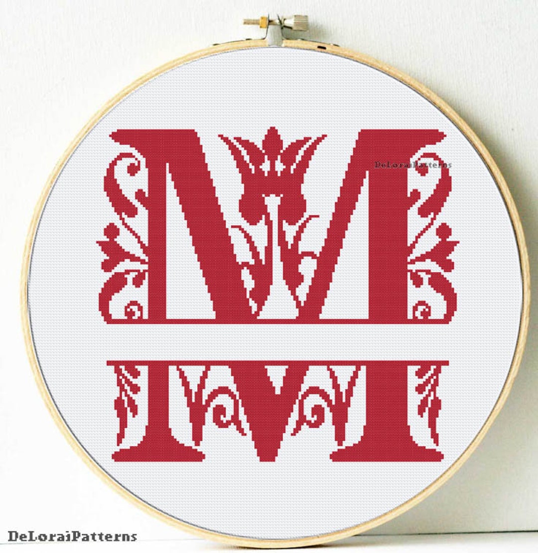 Custom Cross Stitch Letter Pattern Custom Wedding Date Cross Stitch ...