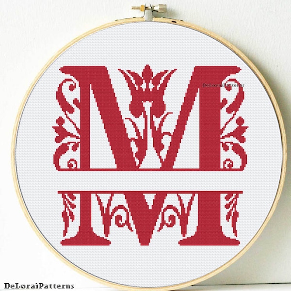 Crossstitch Monogram - Etsy