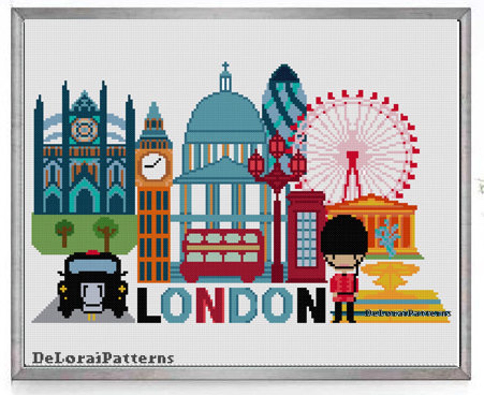 London Cross Stitch Pattern Digital Pdf Pattern Instant - Etsy
