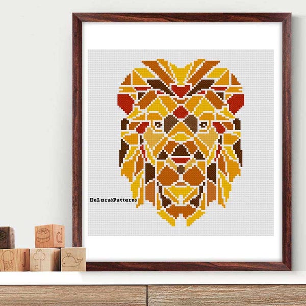 Lion Cross Stitch - Etsy
