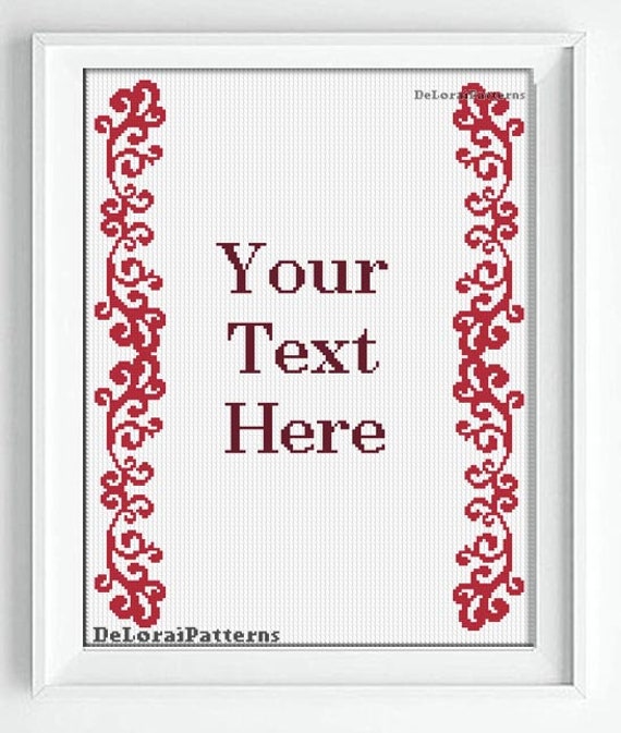 Custom Cross Stitch Pattern Scrolls Cross Stitch Curls Border | Etsy