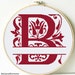 Romantic Wedding Monogram Cross Stitch Pattern Letter B Custom Name ...