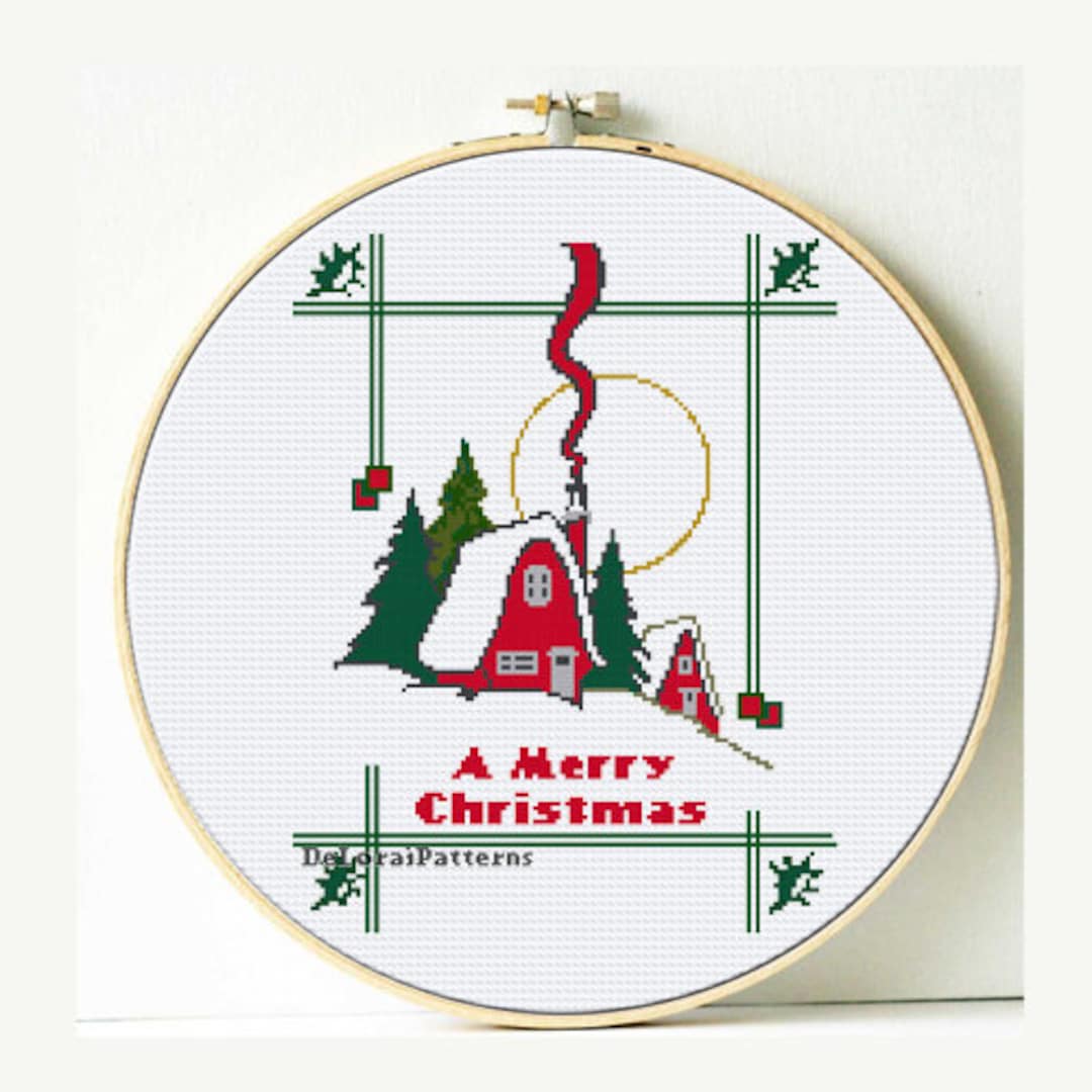 Vintage Christmas Cross Stitch Pattern. Easy Cross Stitch - Etsy