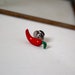 Pin in Silver With Red Chilli Pepper for Bag or Jacket, Pin for Men ...
