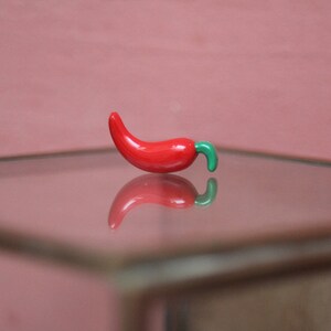 Pin in Silver With Red Chilli Pepper for Bag or Jacket, Pin for Men ...
