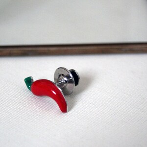 Pin in Silver With Red Chilli Pepper for Bag or Jacket, Pin for Men ...