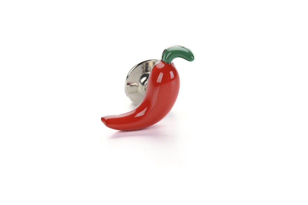 Pin in Silver With Red Chilli Pepper for Bag or Jacket, Pin for Men ...