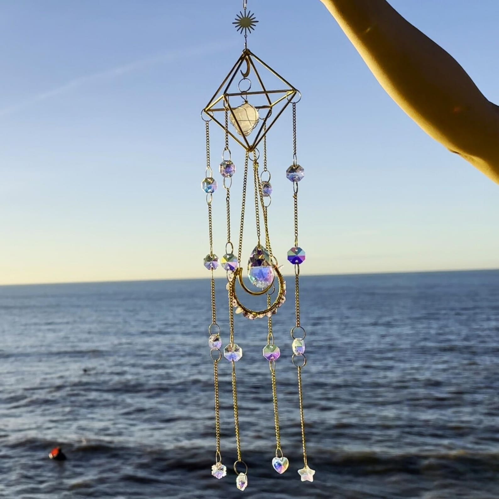 Healing Crystal Suncatcher DIY Kit - Create Your Own Gemstone Decor for ...