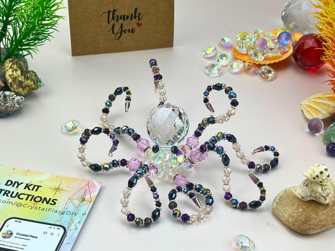 Octopus Suncatcher DIY Kit - Create Your Own Unique Ocean Decor - Etsy