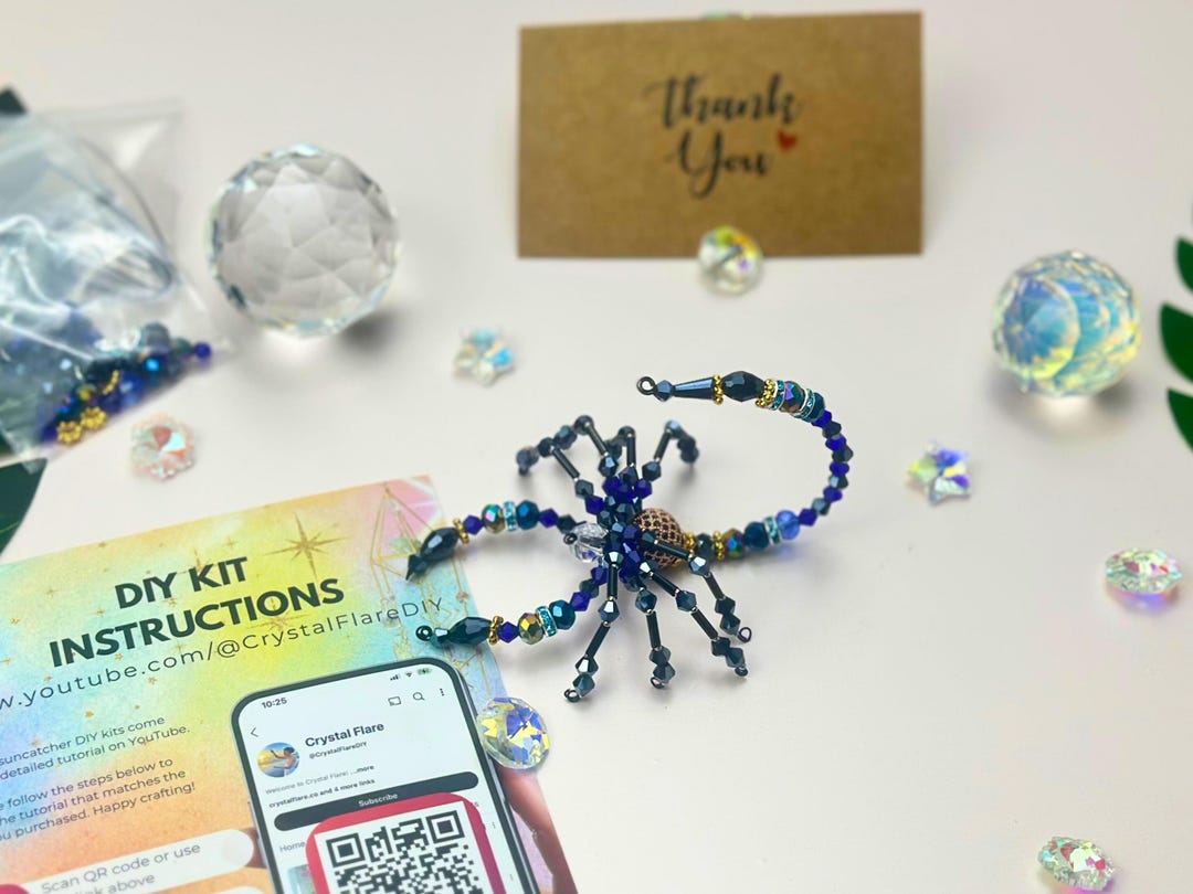 Scorpion Suncatcher DIY Kit: Crystal Prism, Zodiac Gift - Etsy