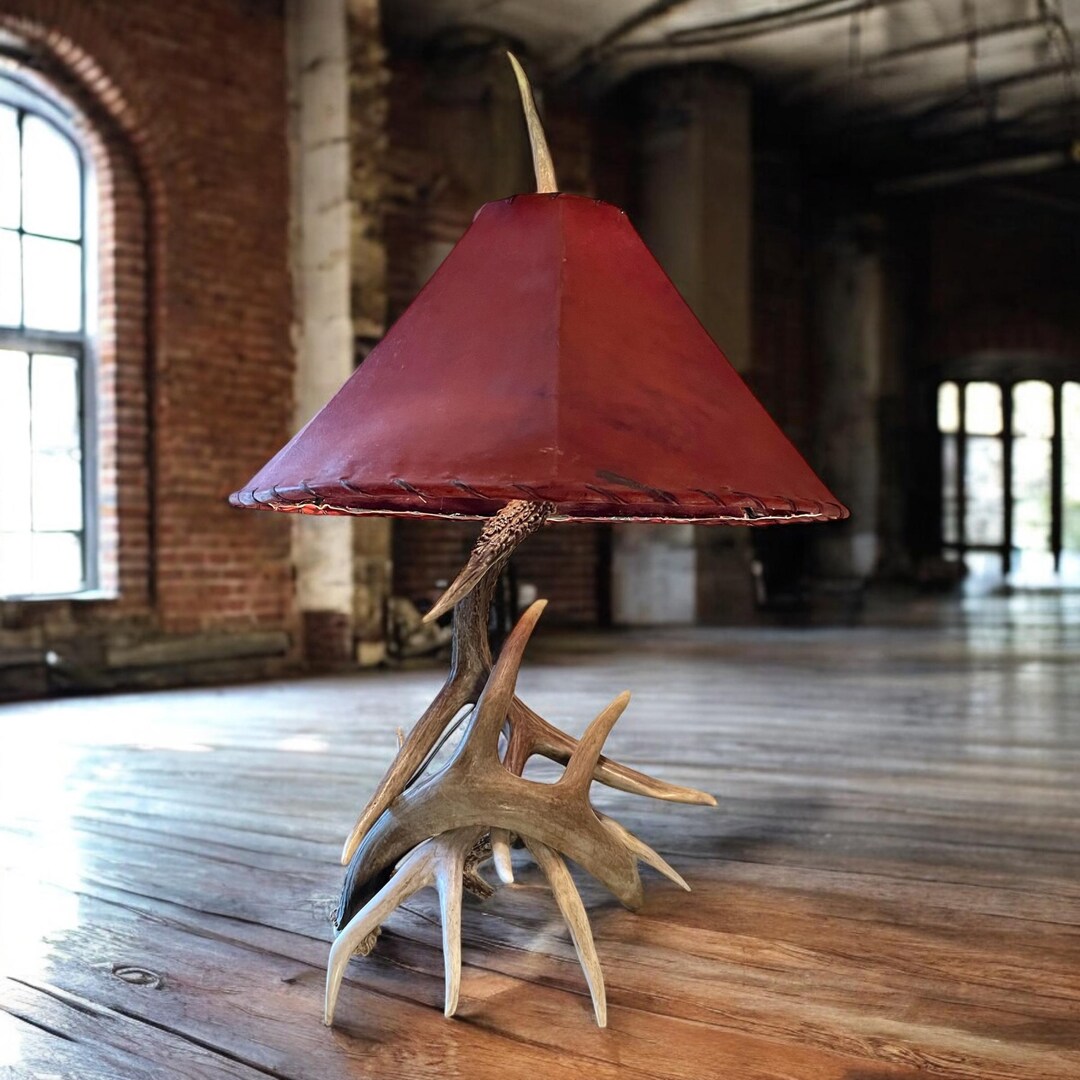 Deer Antler Lamp Made With Real Antlers - Cabin Decor - Table Lamp ...