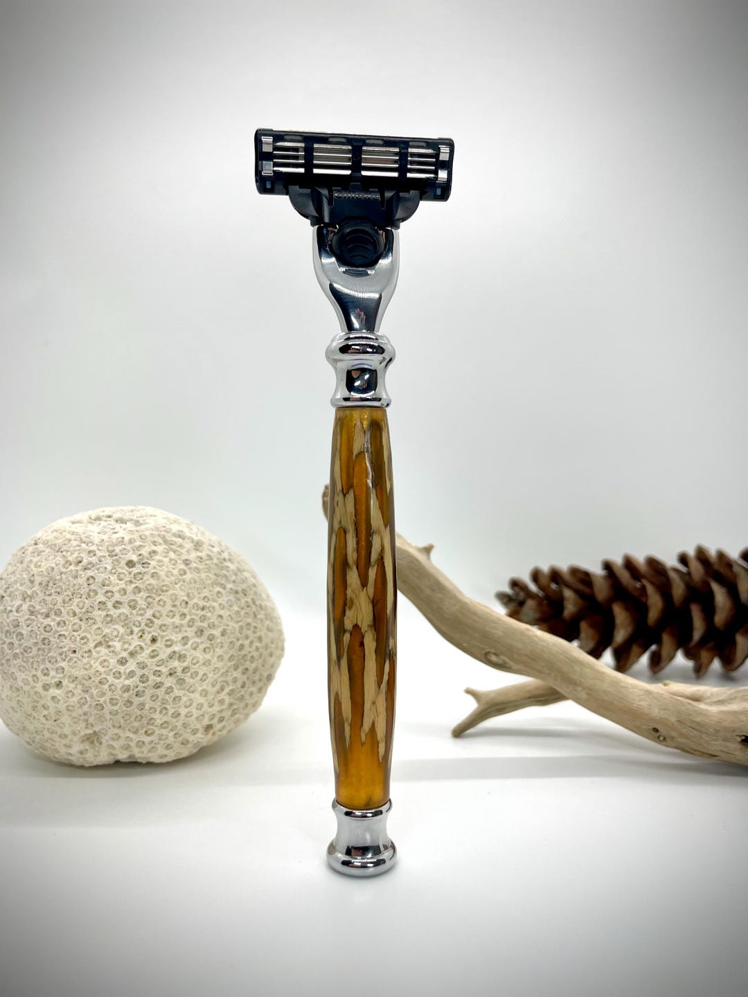 Handmade Resin and Wood Razor Handle Groomsman Boyfriend Gift Perfect ...