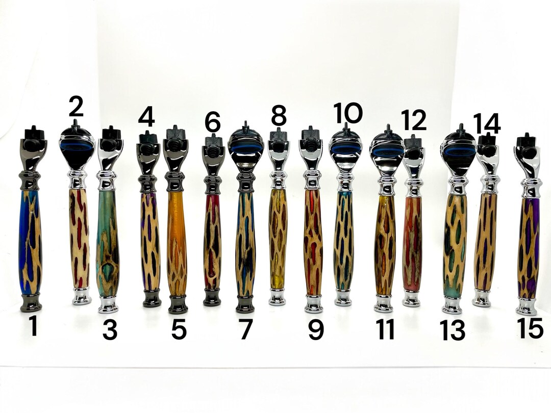 Handmade Resin and Wood Razor Handle Gillette Fusion or Mach 3 ...