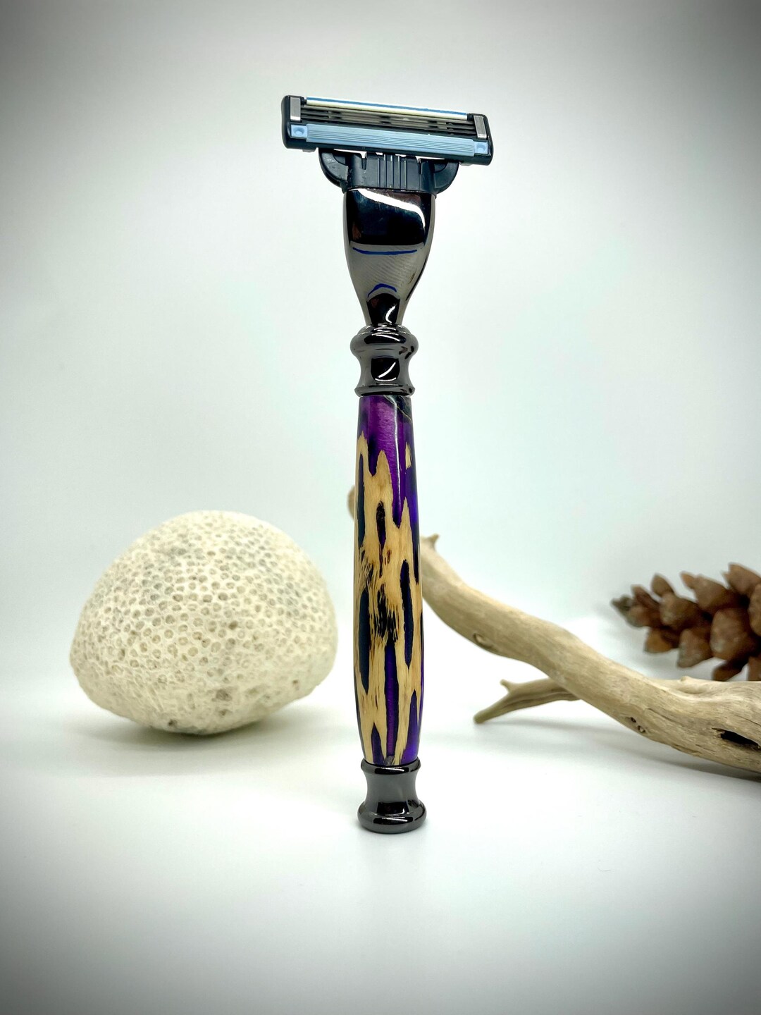 Handmade Resin and Wood Razor Handle - Etsy