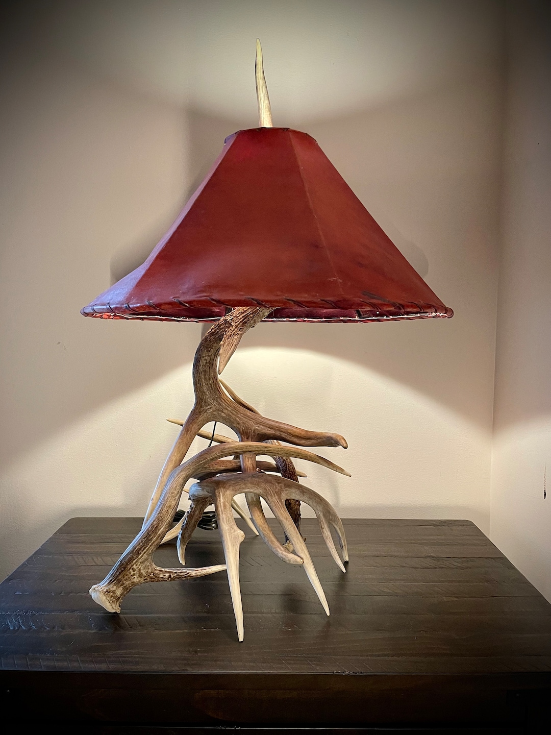 Deer Antler Lamp Made With Real Antlers - Cabin Decor - Table Lamp ...