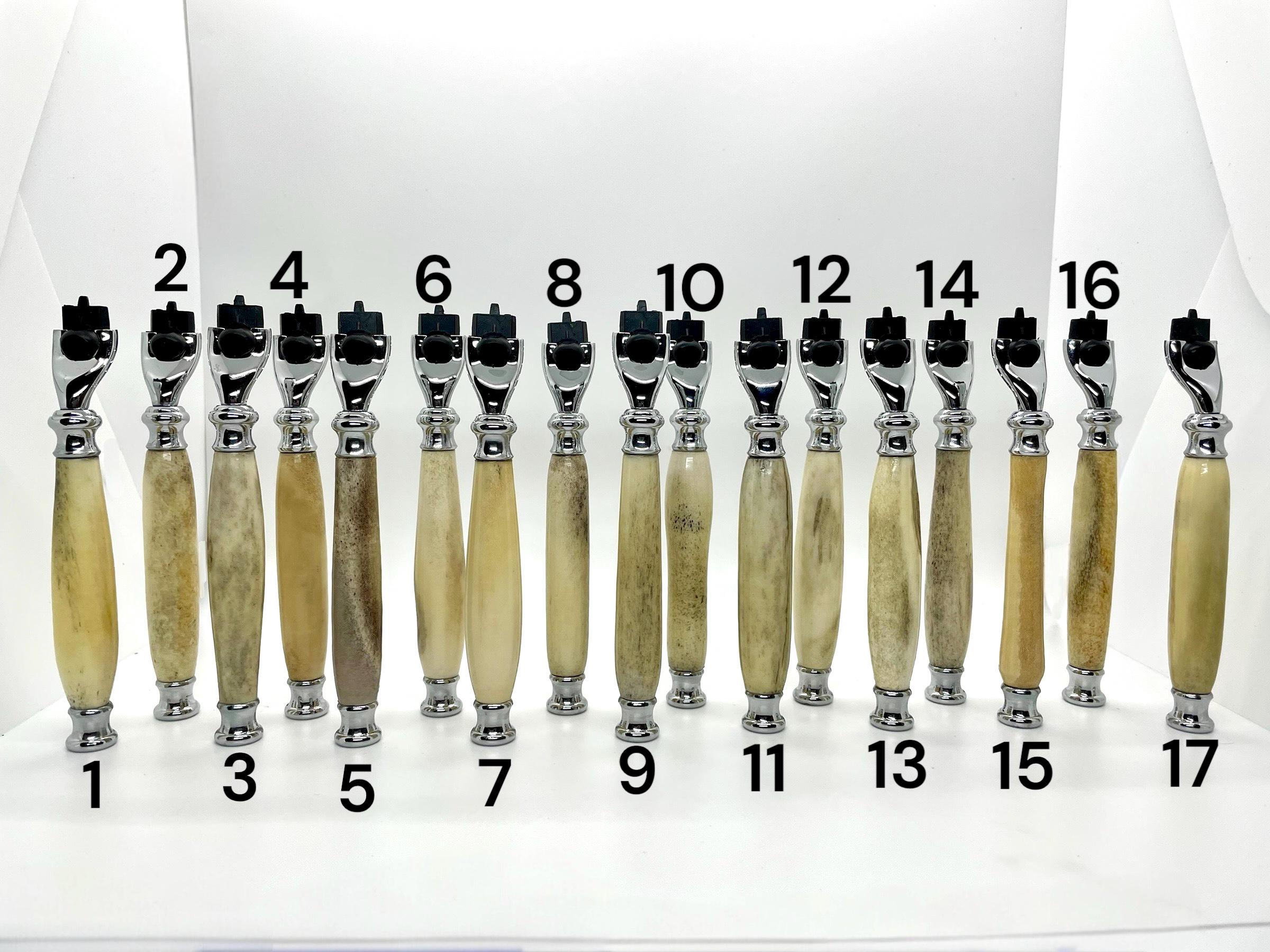 Deer Antler Mach 3 Razor Handle - Chrome Finish - Shaving Gift - Etsy