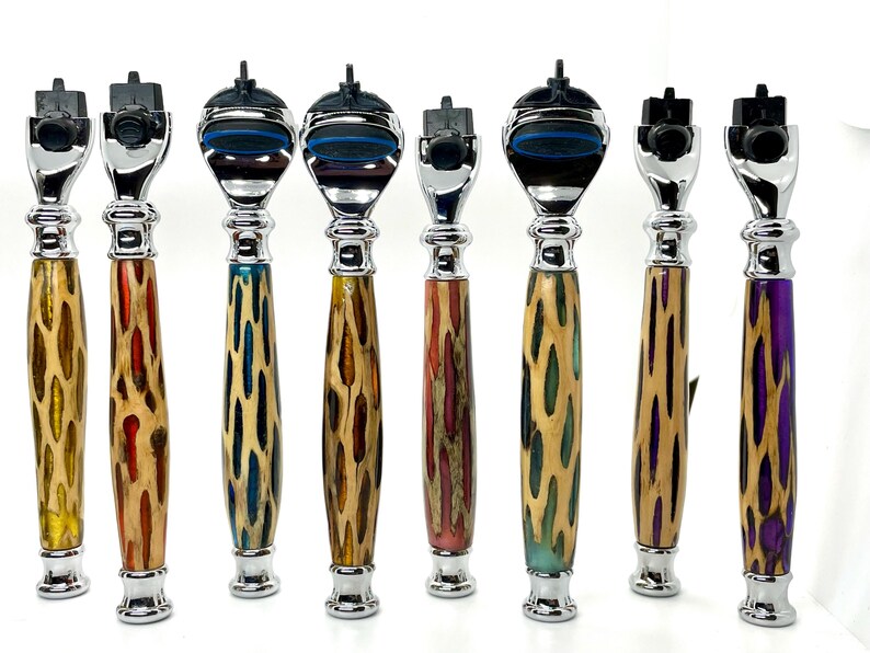 Handmade Resin and Wood Razor Handle Gillette Fusion or Mach 3 ...