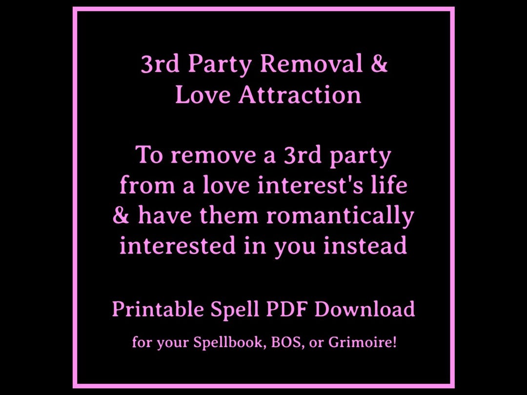 3rd Party Removal + Love Attraction Ritual Instructions (printable PDF ...