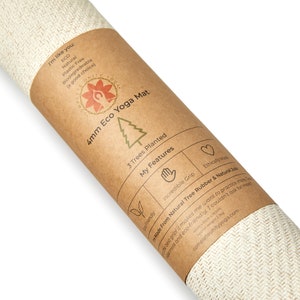 Sustainable Non Slip Yoga Mat, Completegrip™ Natural Tree Rubber & Jute ...