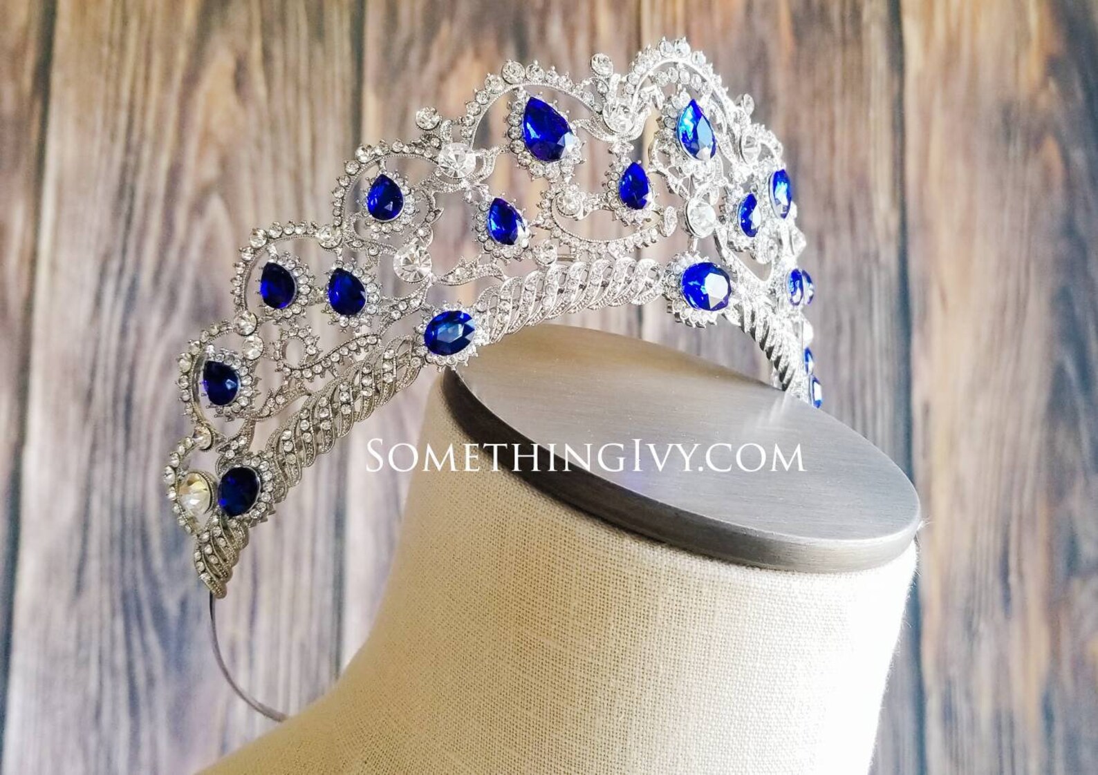 2.5 Royal Blue and Silver Tiara Quinceanera Crown - Etsy
