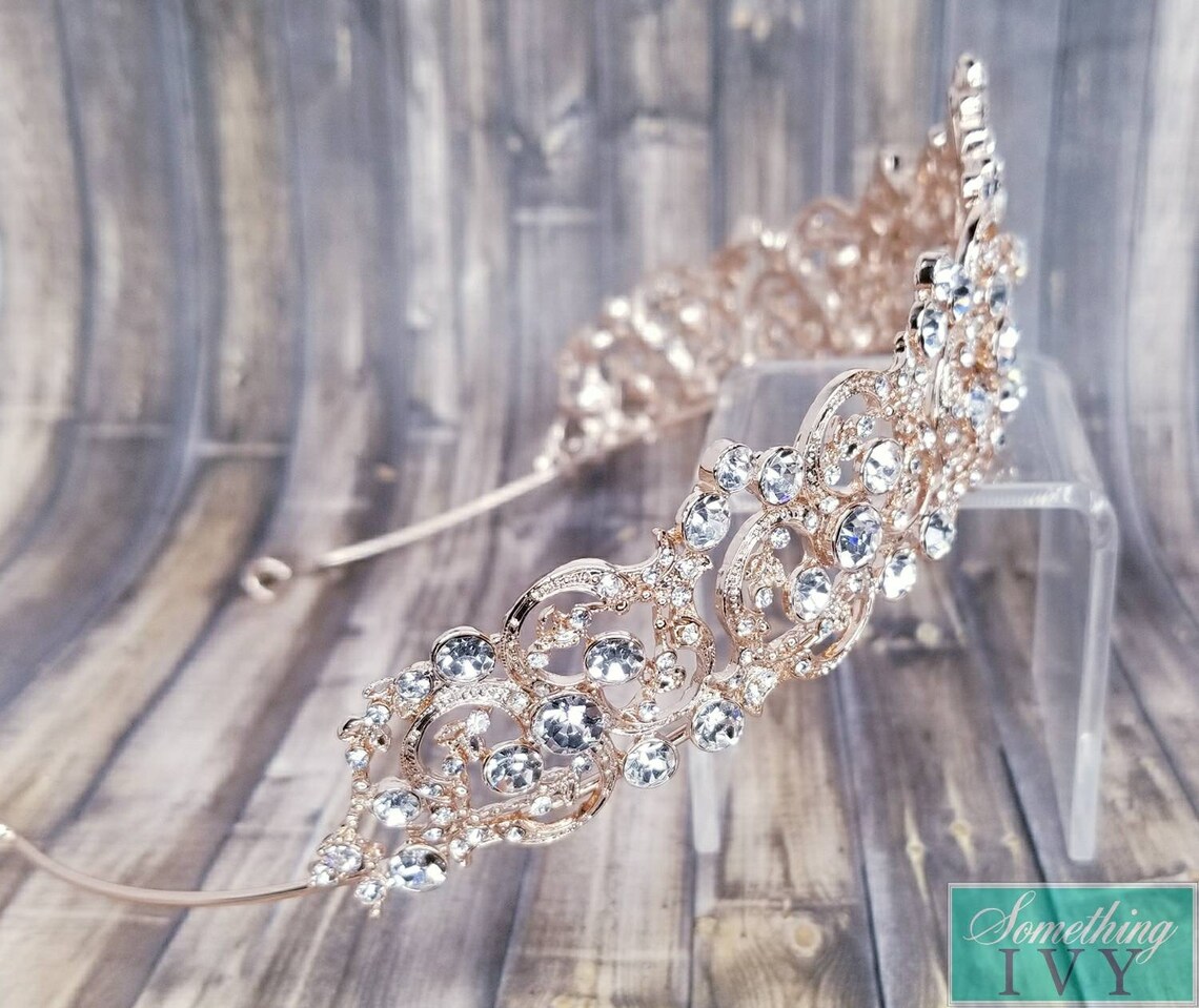 Ship Fast 1.75 Rose Gold Tiara Rose Gold High Tiara - Etsy