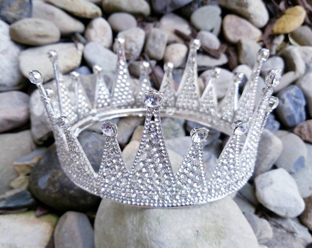 3" - Full Circle Queen Spiked Crown- Full Circle Pageant Crown - Silver ...