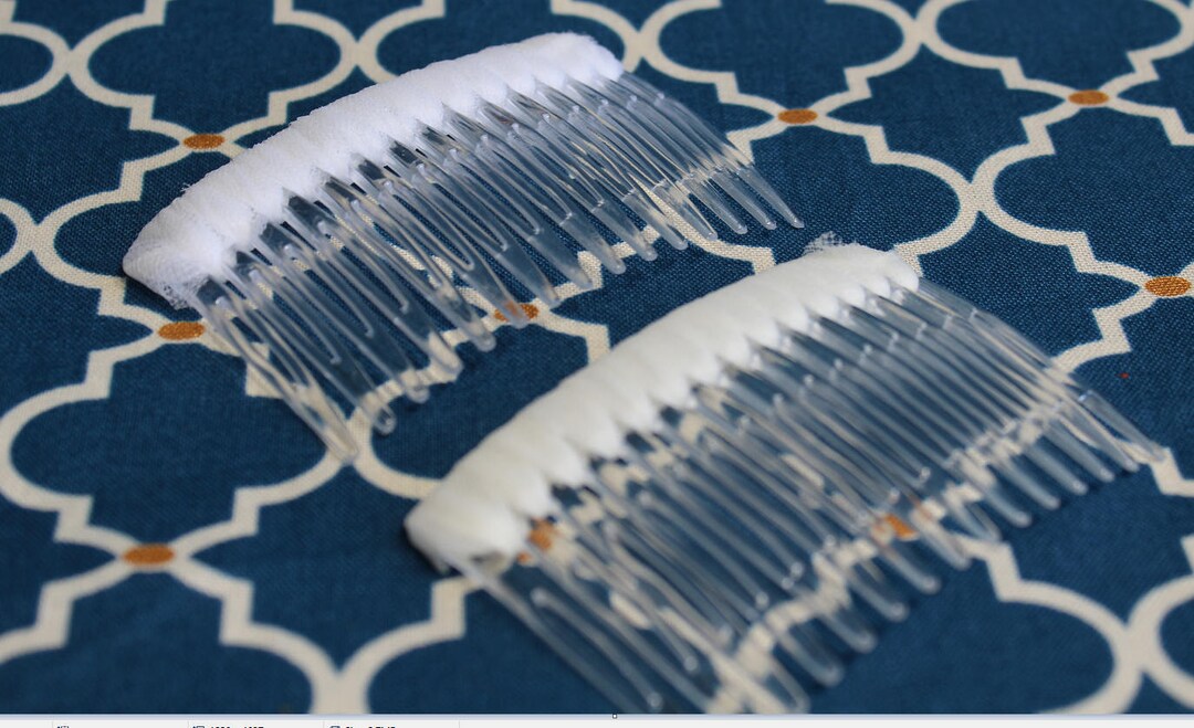 2.75" Tulle Wrapped Combs - Veil Combs - Combs for Veils - Wedding Veil ...