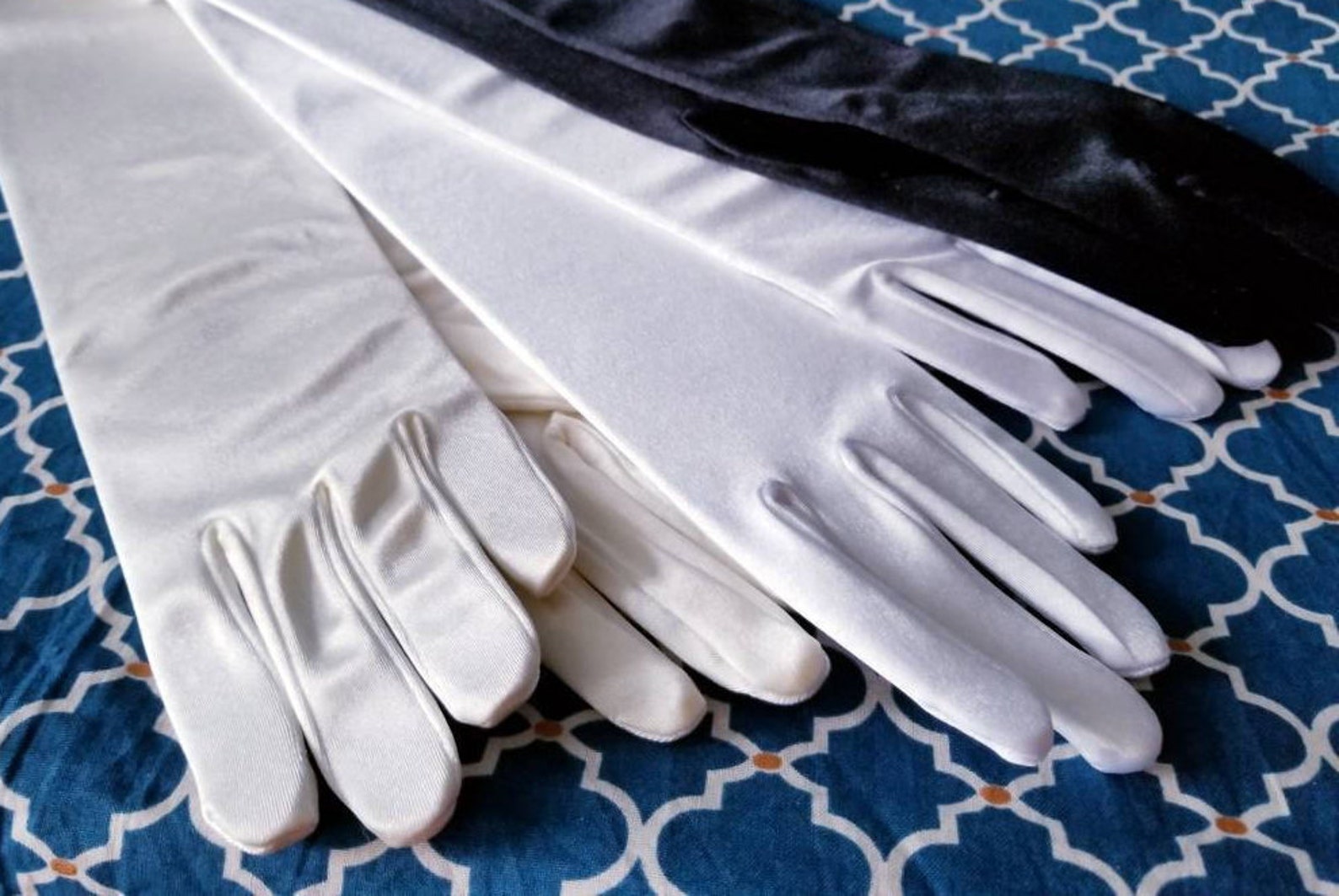 23 Long White Opera Gloves Satin Formal Wear Gloves | Etsy