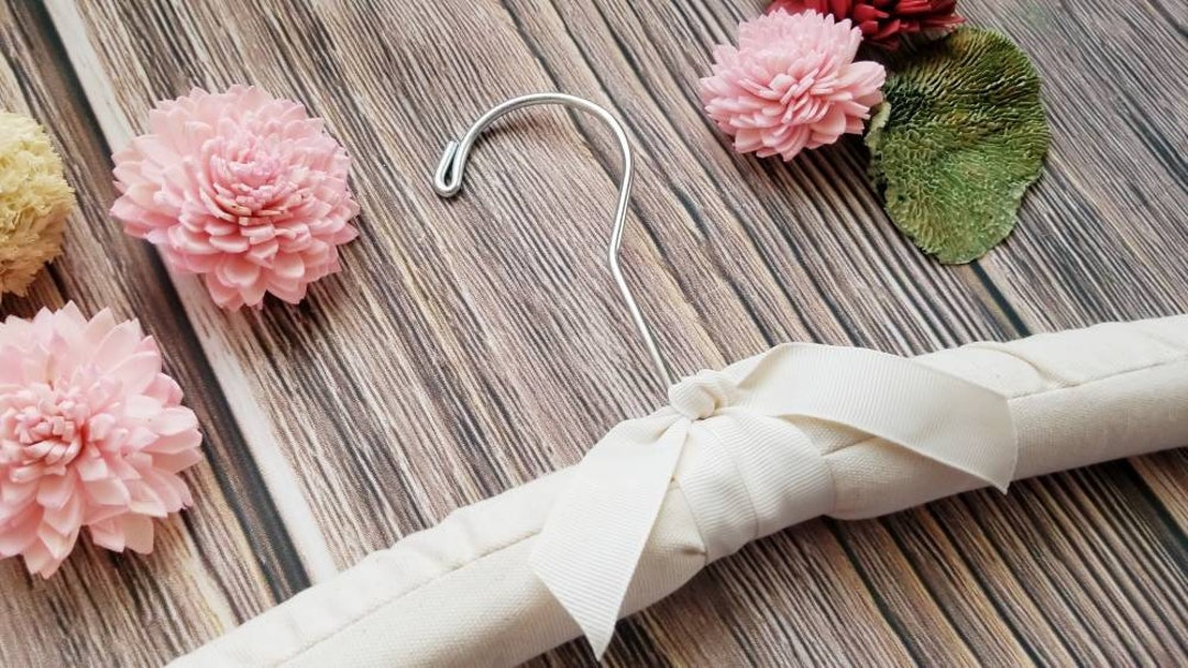 Fast Ship - Canvas Fabric Padded Dress Hanger, Fabric Padded Hanger ...