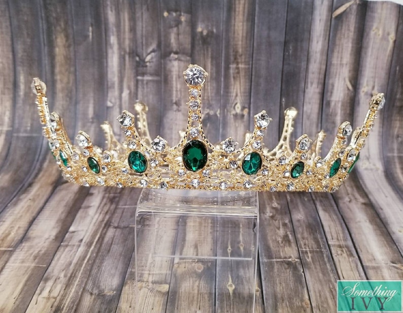 Fast Ship - 2.5" Gold Baroque Crown 360 Circle Tiara - Gold Crown ...