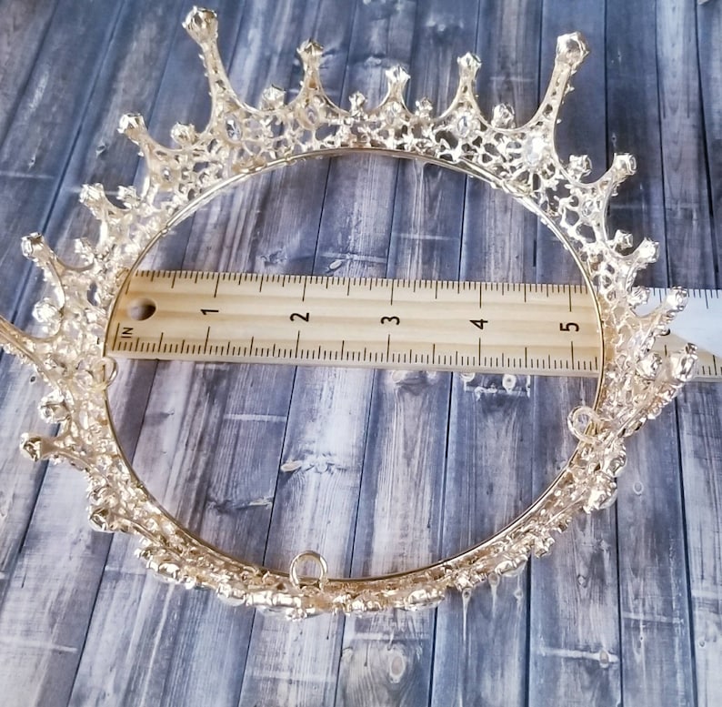 Fast Ship - 2.5" Gold Baroque Crown 360 Circle Tiara - Gold Crown ...