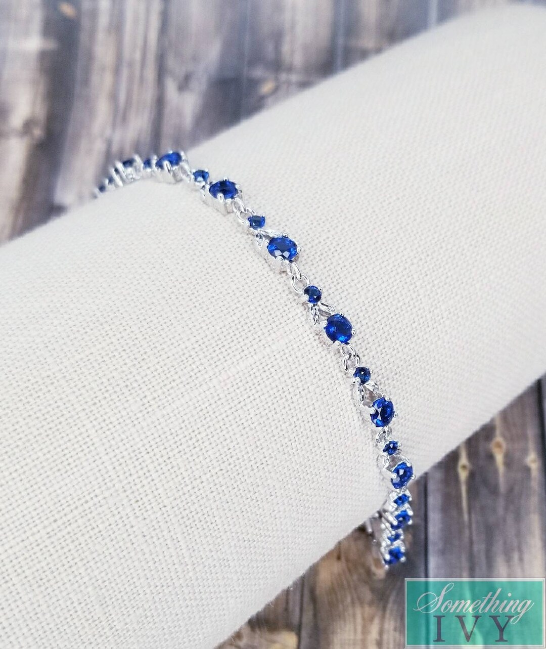Something Blue Bracelet - Sapphire Blue Bracelet - Silver/blue ...