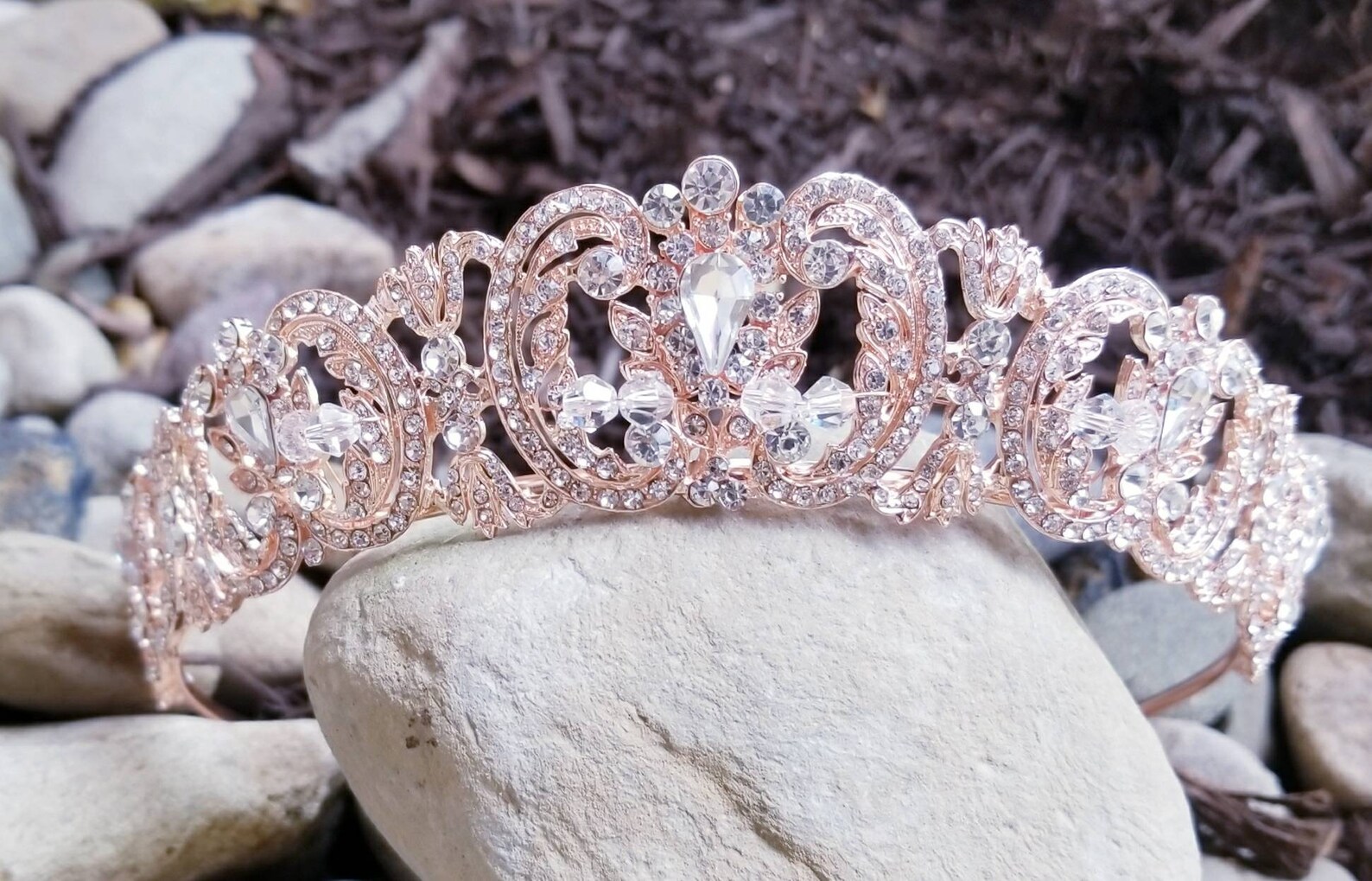 Fast Ship Rose Gold Tiara Rose Gold High Tiara Rose Gold - Etsy