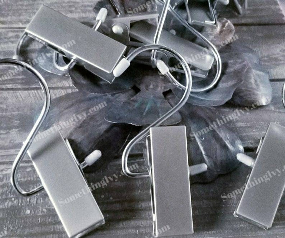 20 Pack - Matte Silver - Bridal Veil Clip, Lookbook Clips, Veil Hanger ...