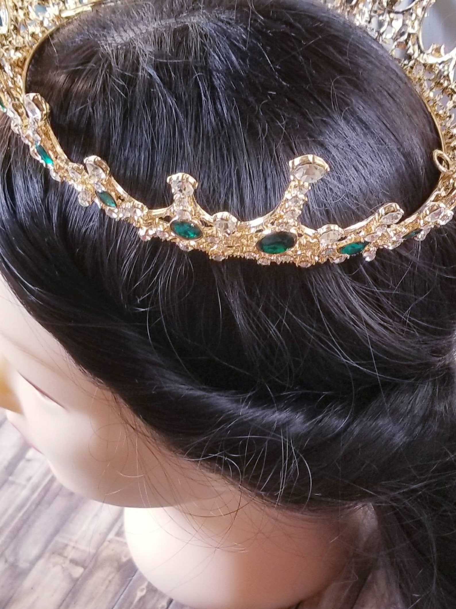 Fast Ship - 2.5" Gold Baroque Crown 360 Circle Tiara - Gold Crown ...