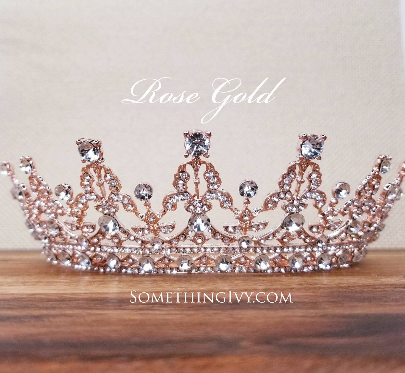 Fast Ship Light Rose Gold Tiara Light Rose Gold High Tiara | Etsy