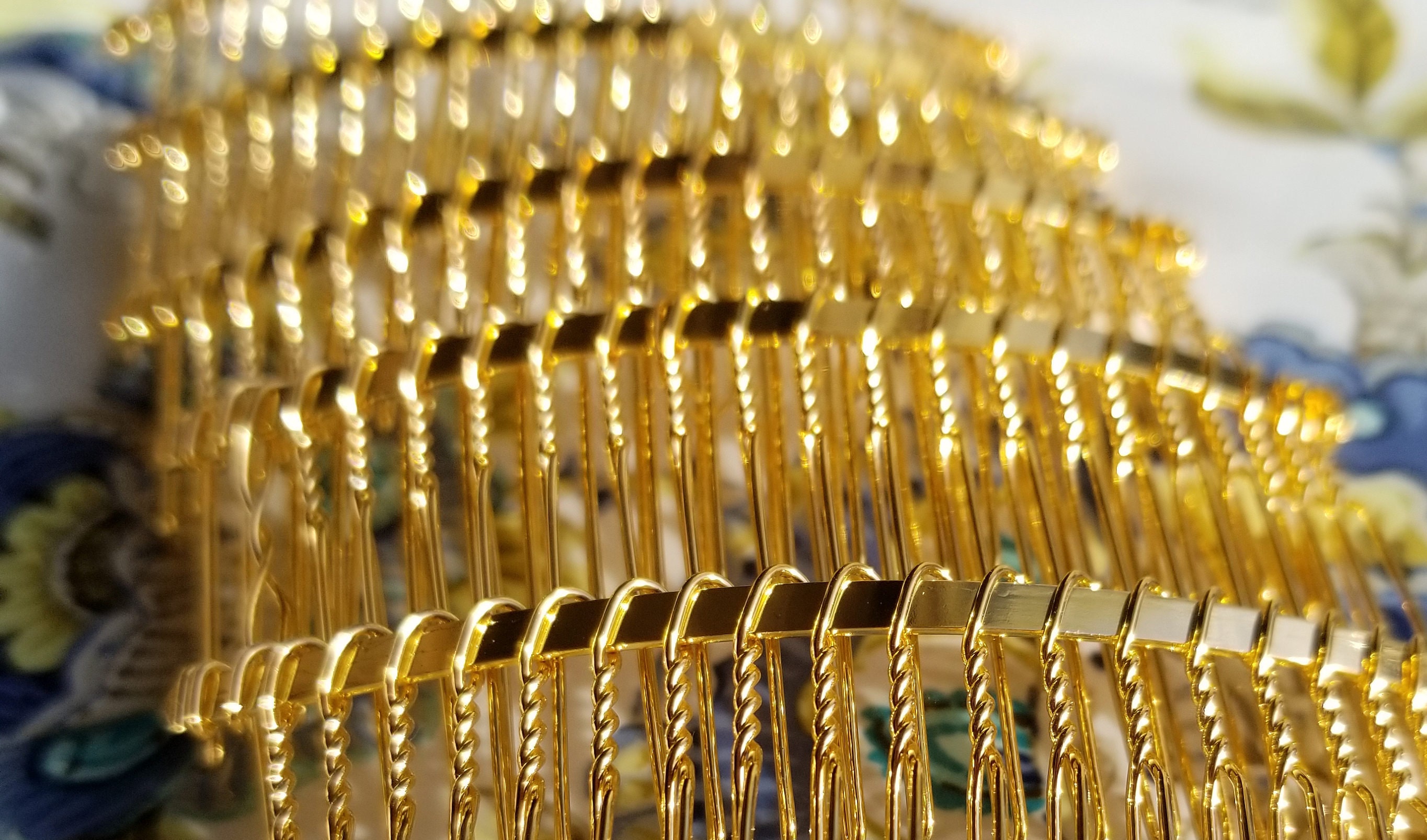 3 Gold Metal Comb Veil Combs Combs for Veils - Etsy