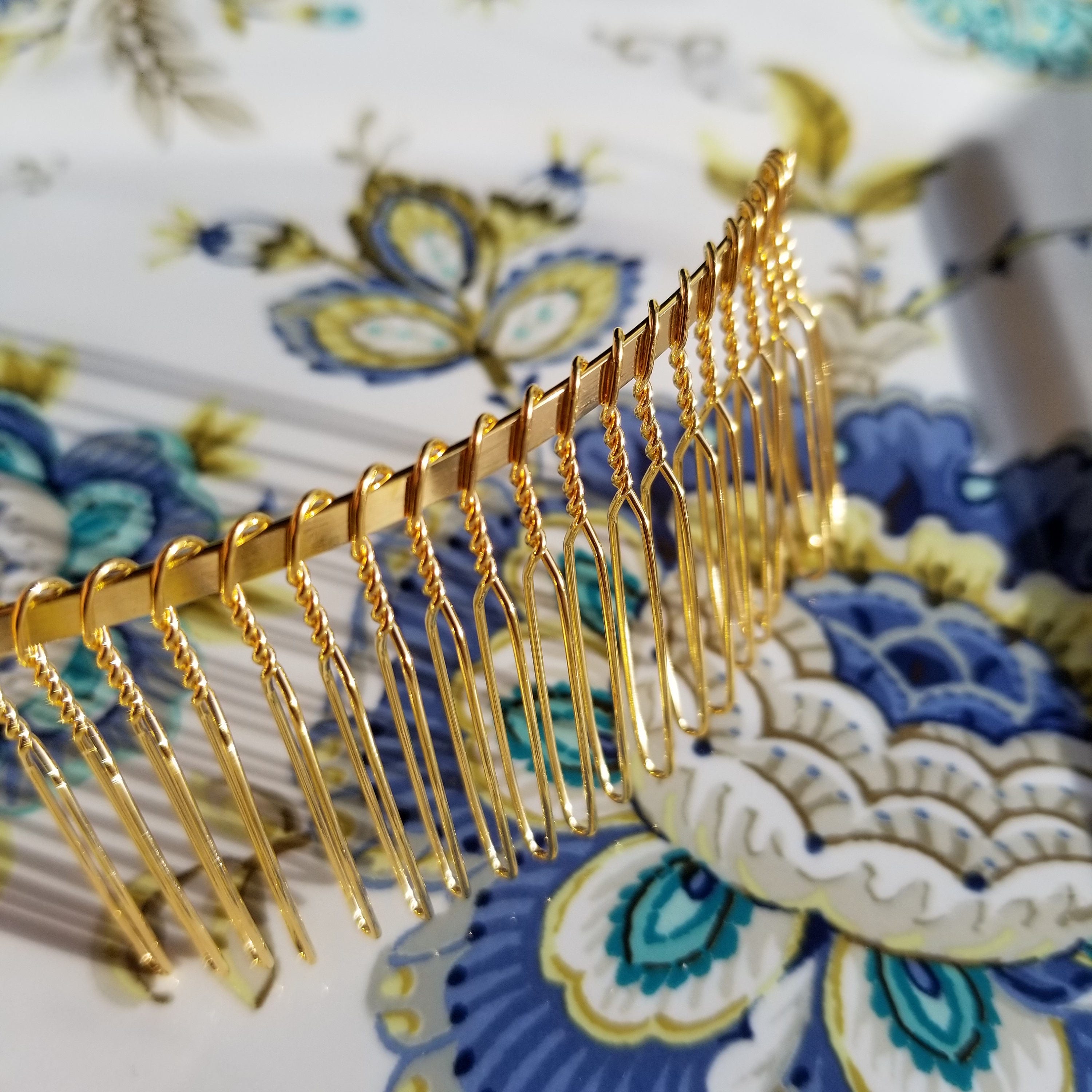 3 Gold Metal Comb Veil Combs Combs for Veils - Etsy