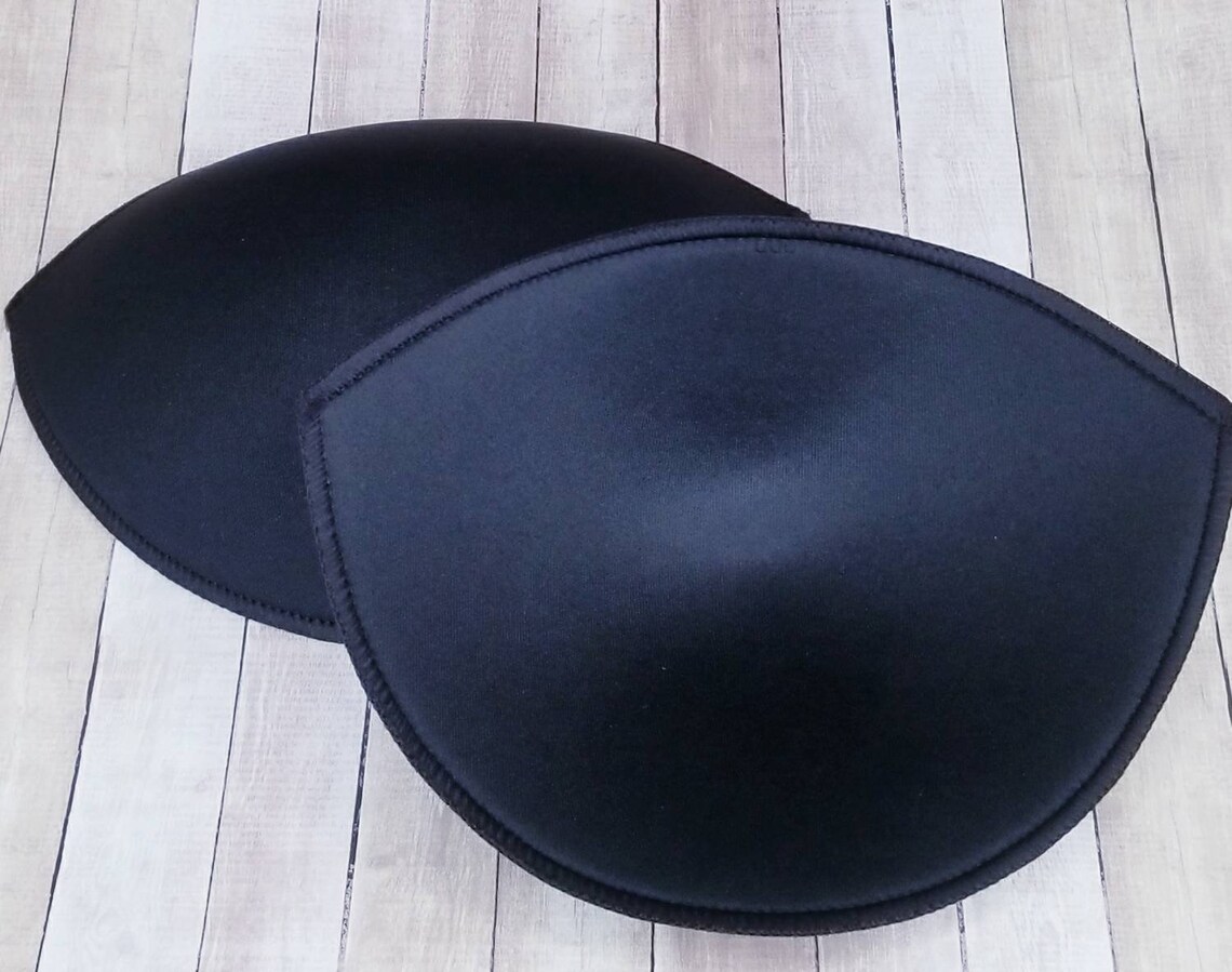 Choose Size Soft Black Foam Filled Bra Cups Foam Bra Cups - Etsy