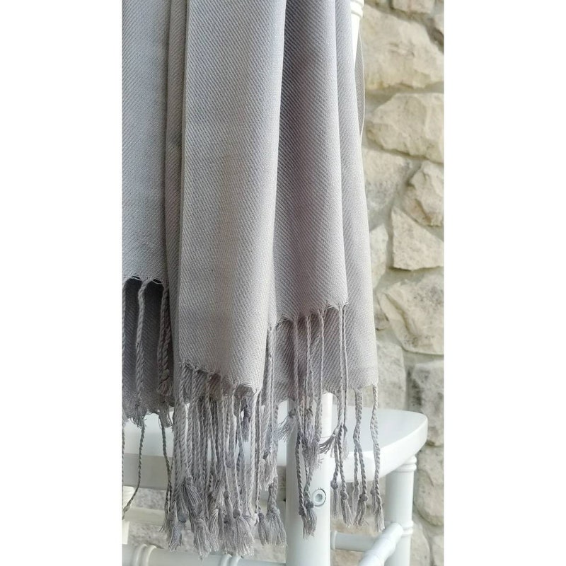 Grey Pashmina - Etsy