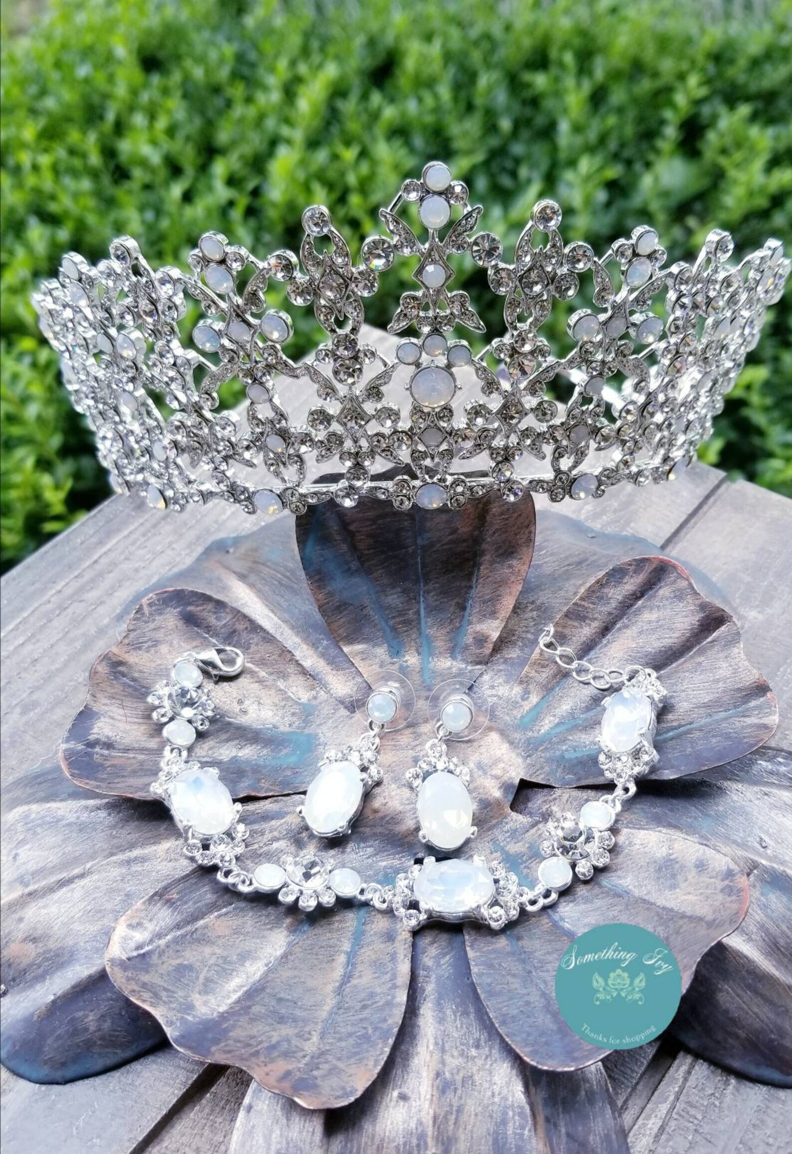 Opal/silver Queen Crown Opal Silver Quince Crown Pageant - Etsy UK
