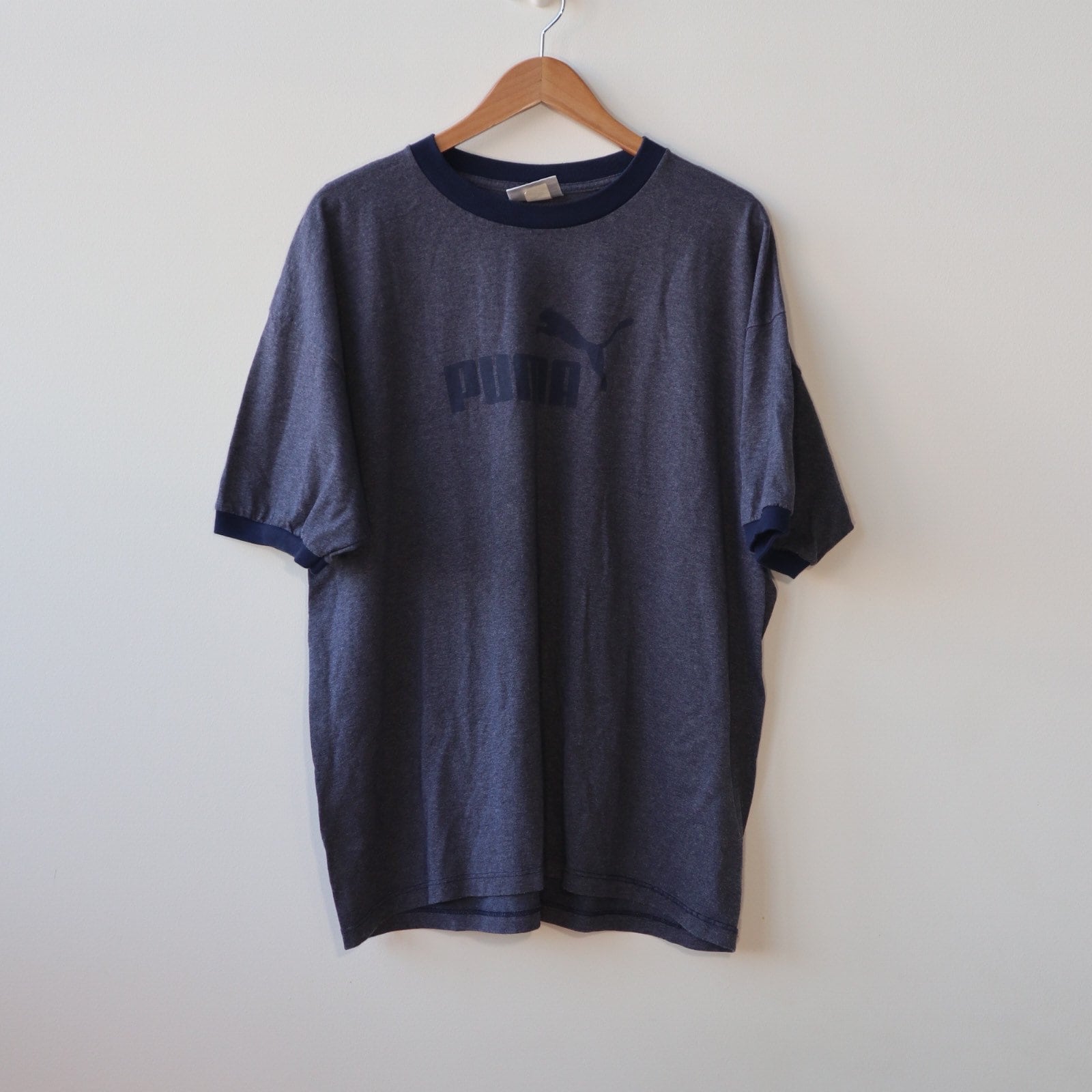 Vintage Puma Ringer Tee Shirt Size XL Navy - Etsy