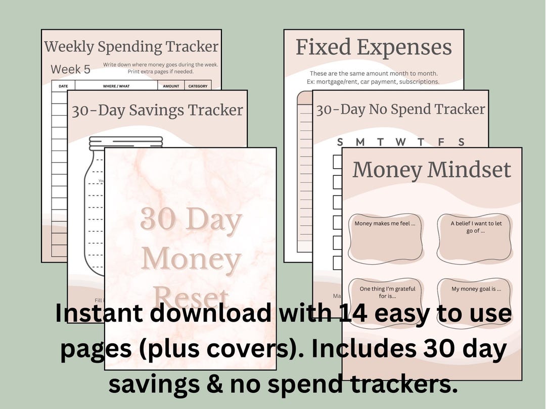 Beginner Budget Planner | 30 Day Budget Reset Printable | Simple Money ...