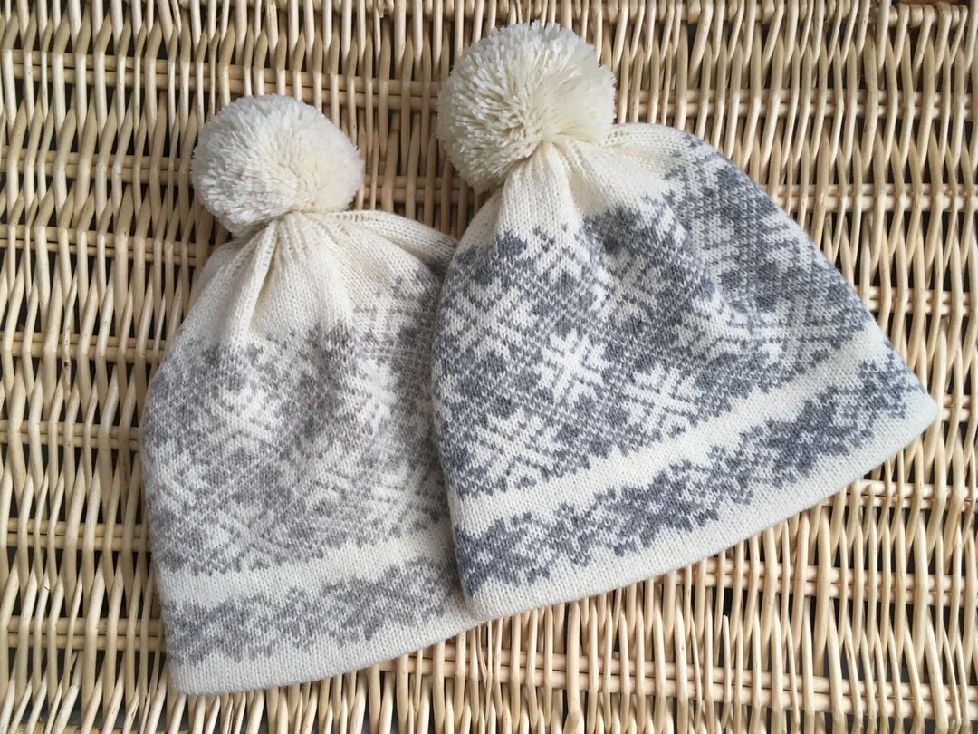 Norwegian Wool Hat, Womens Winter Hat, Nordic Knit Beige Hat, Christmas ...