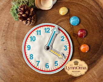 Teaching Clock Embroidery Design File - Etsy UK