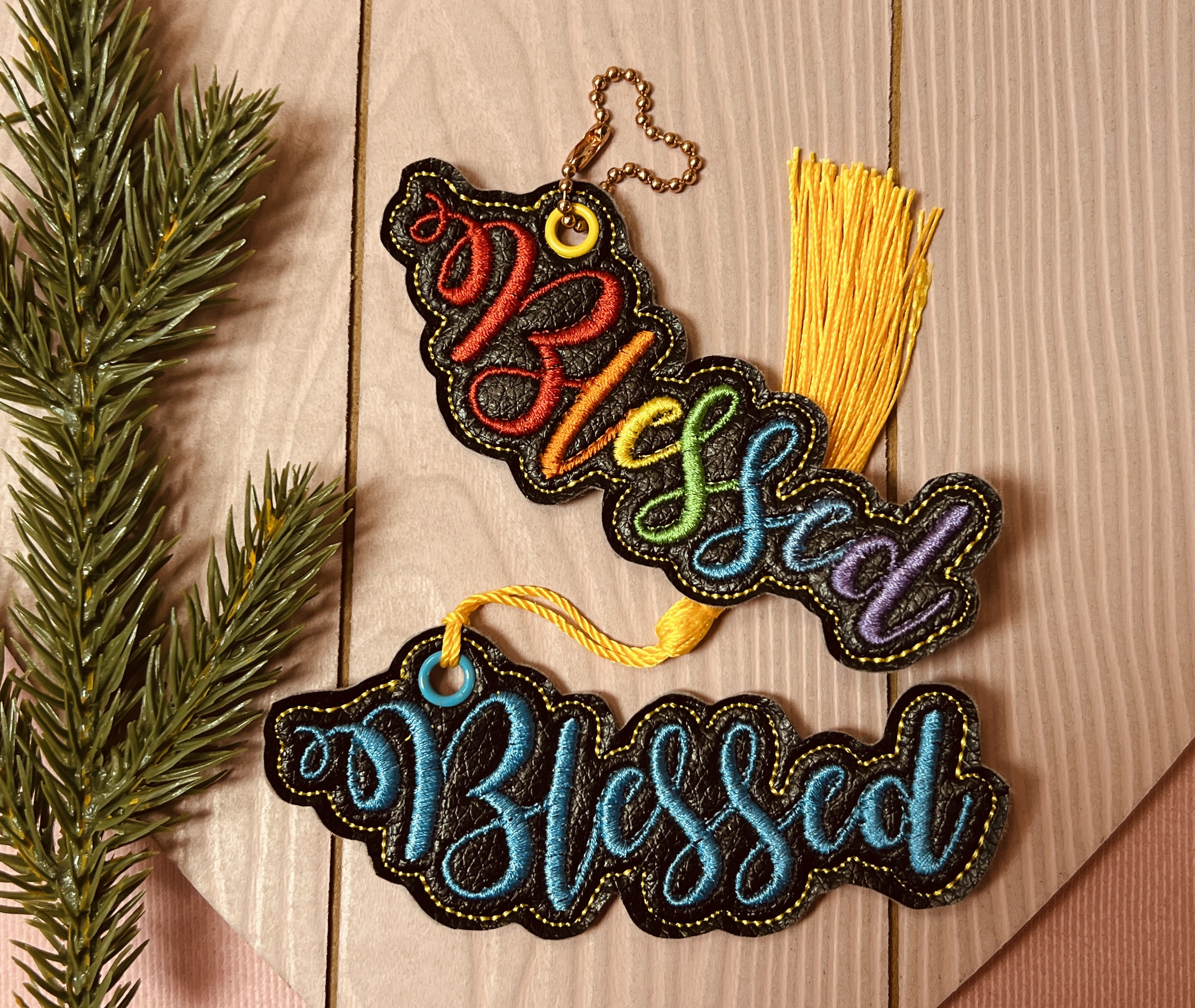 Digital File ~ Embroidered Blessed Fob Bookmark Design for Machine ...