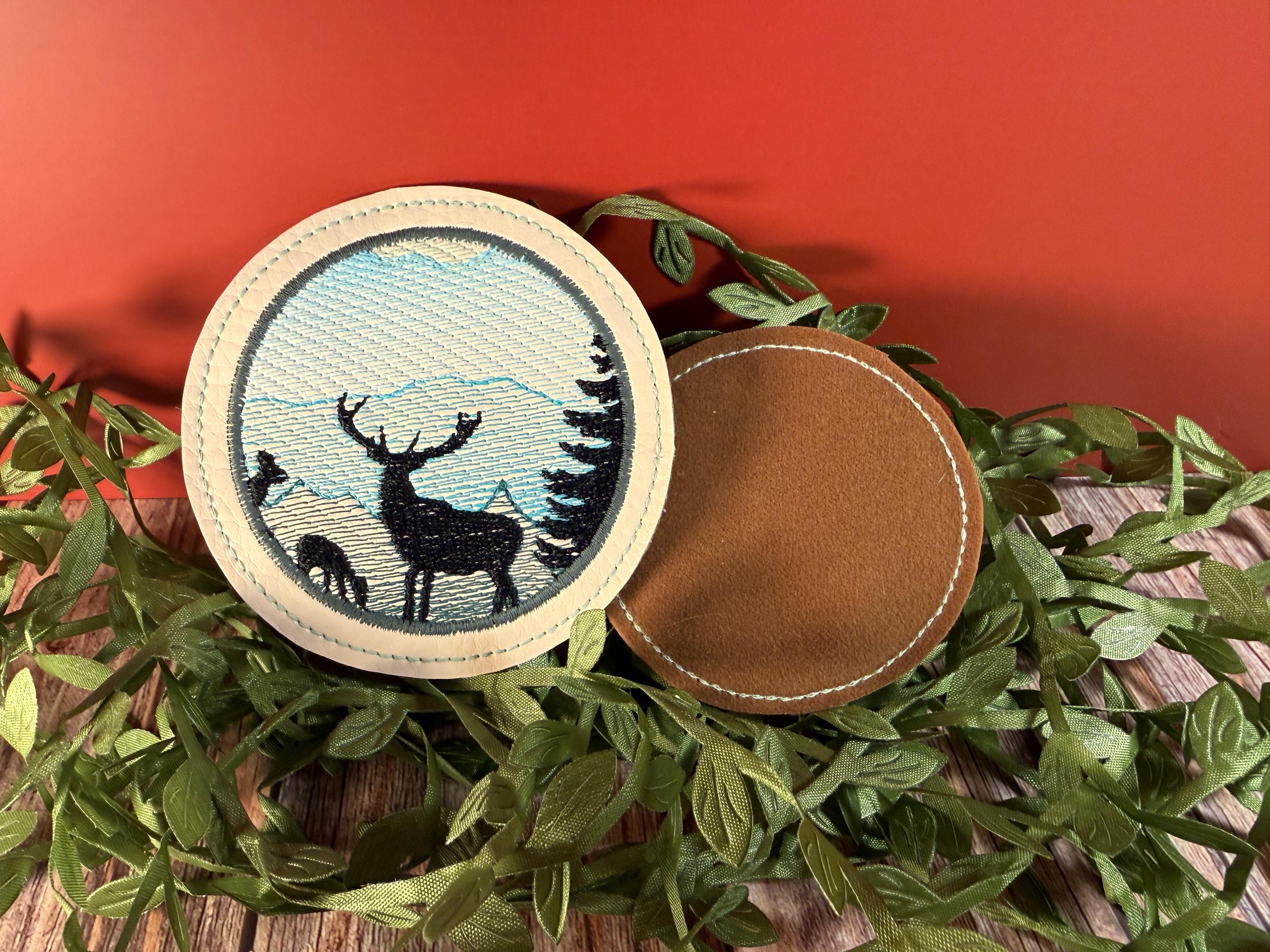 Digital File. Embroidered Canning Jar Lid Deer Design for Machine ...
