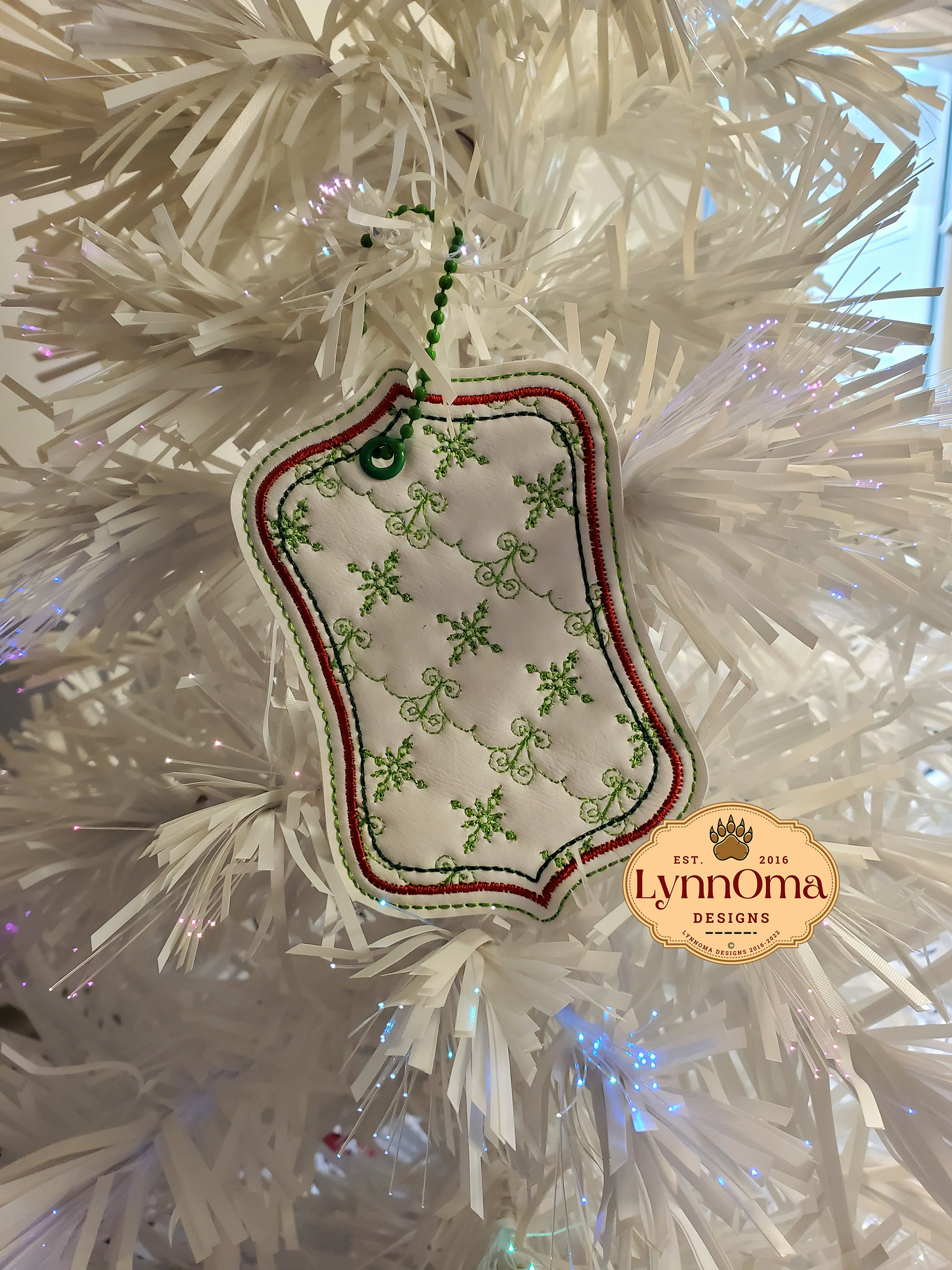 Digital File Embroidered Christmas Gift Tag Design for - Etsy