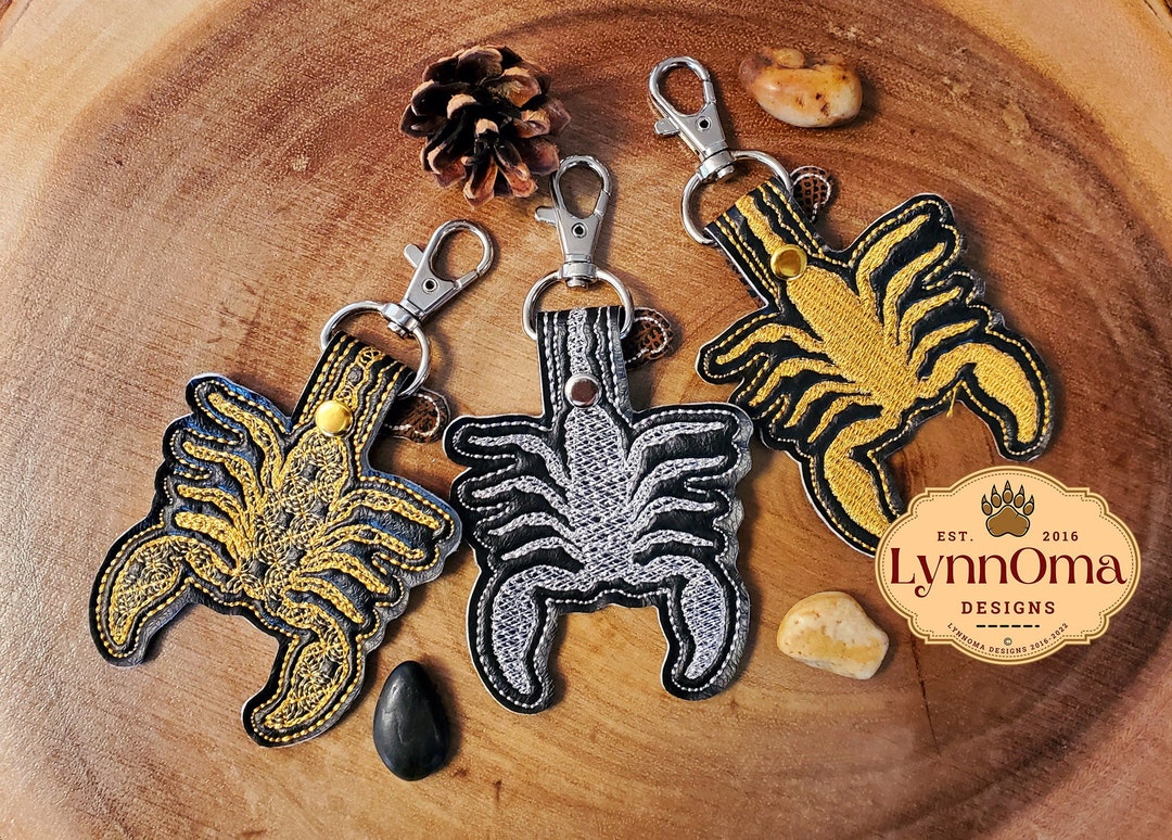 Digital File Embroidered Scorpion Key Chain Designs for Machine ...